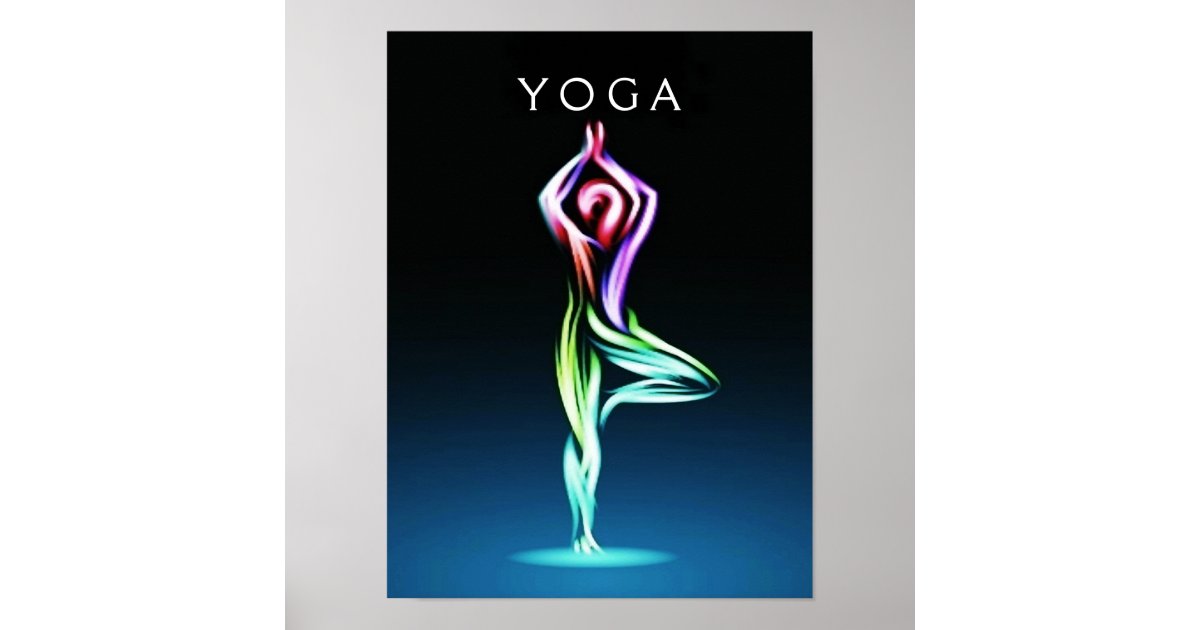 Inner Balance Yoga Tree Pose Poster | Zazzle