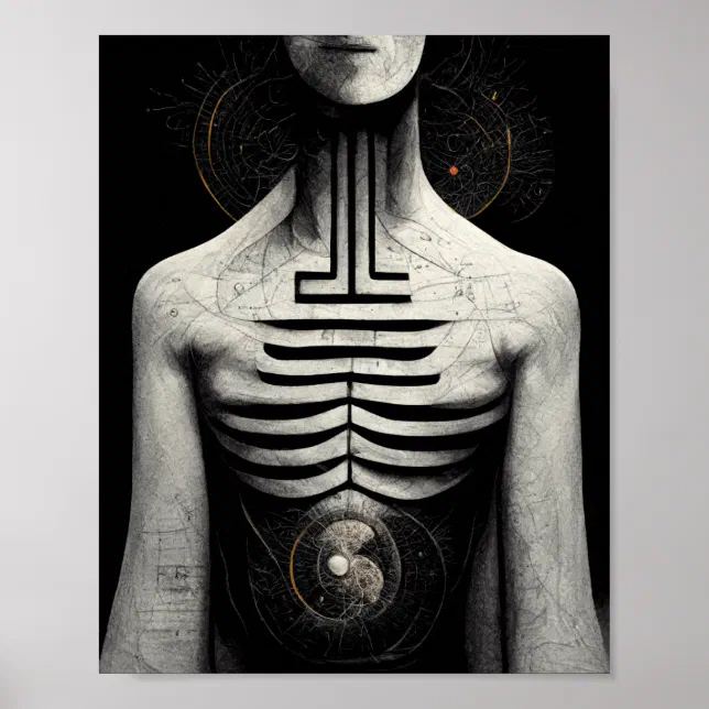 Inner Labyrinth Surreal Scifi Art Poster | Zazzle