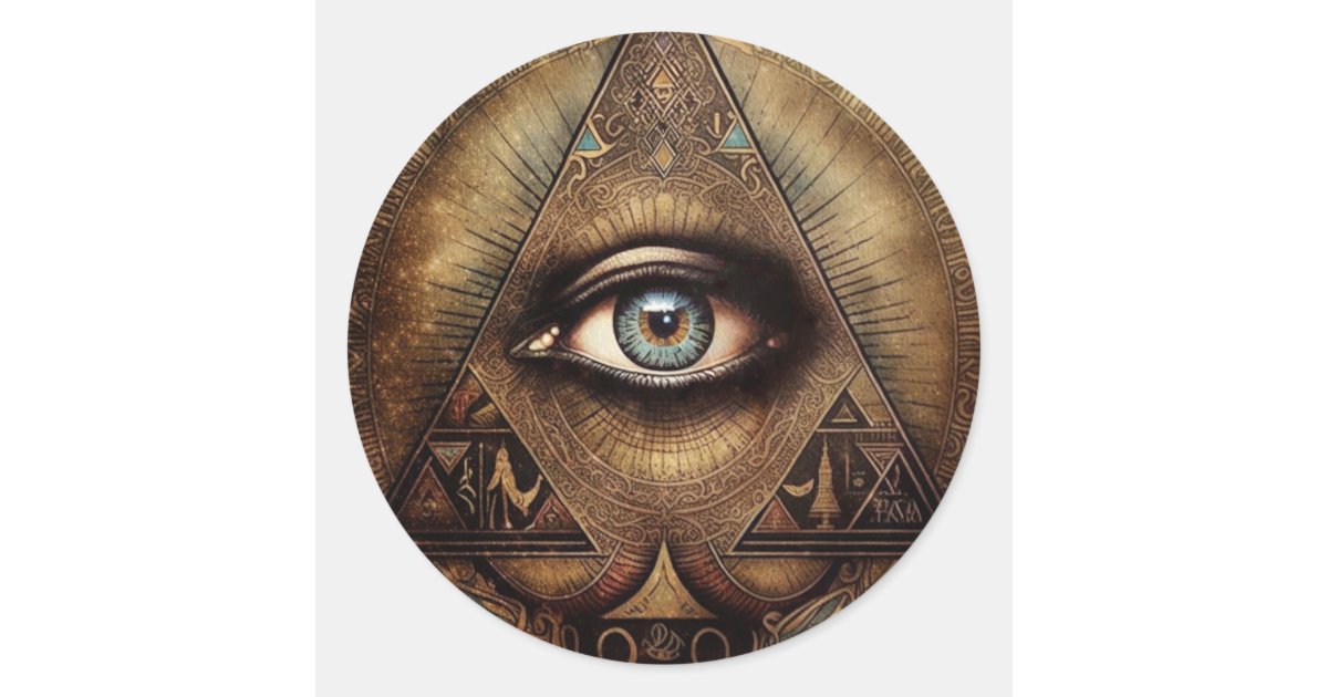 Inner Oracle | Third Eye Design Classic Round Sticker | Zazzle