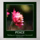 Inner Peace Flower Inspirational Quote Poster | Zazzle
