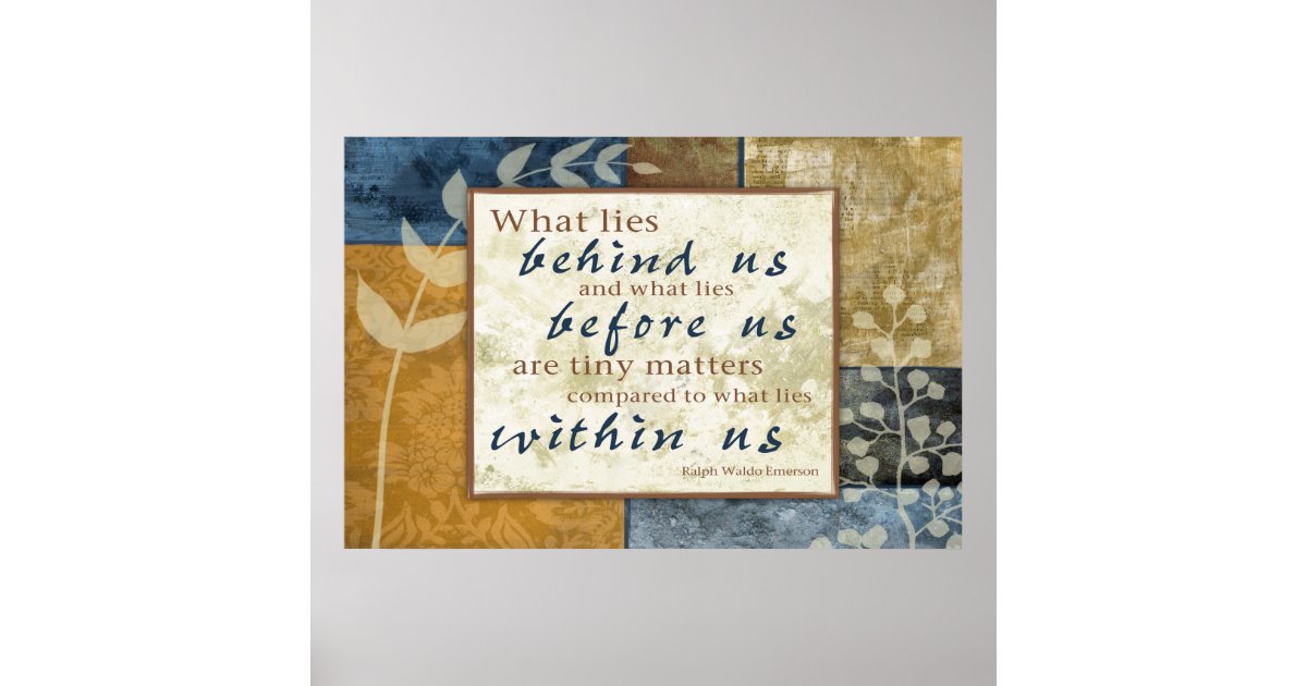 Inner Self Poster: Emerson Poster | Zazzle