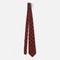 Innes Clan Tartan Colorful Bright Red Plaid Tie | Zazzle