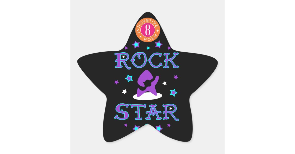 Innov8tive posh rock star sticker | Zazzle