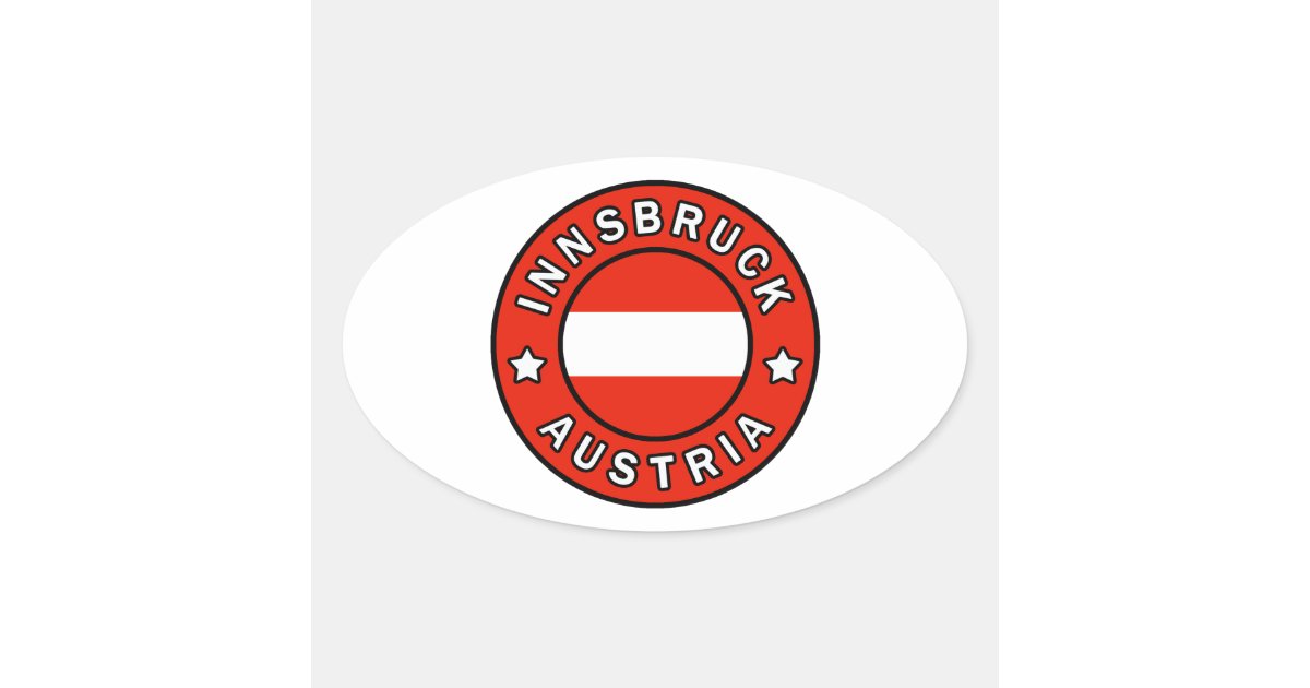 Innsbruck Austria Oval Sticker | Zazzle