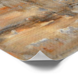 'Inquisitive' Neutral Abstract Art Poster Print | Zazzle