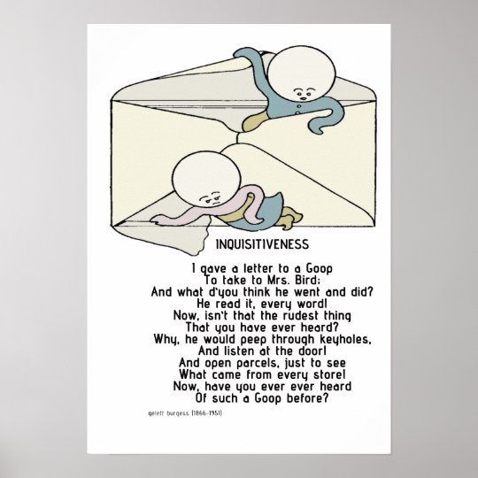 Inquisitiveness - The Goops Poster | Zazzle.com