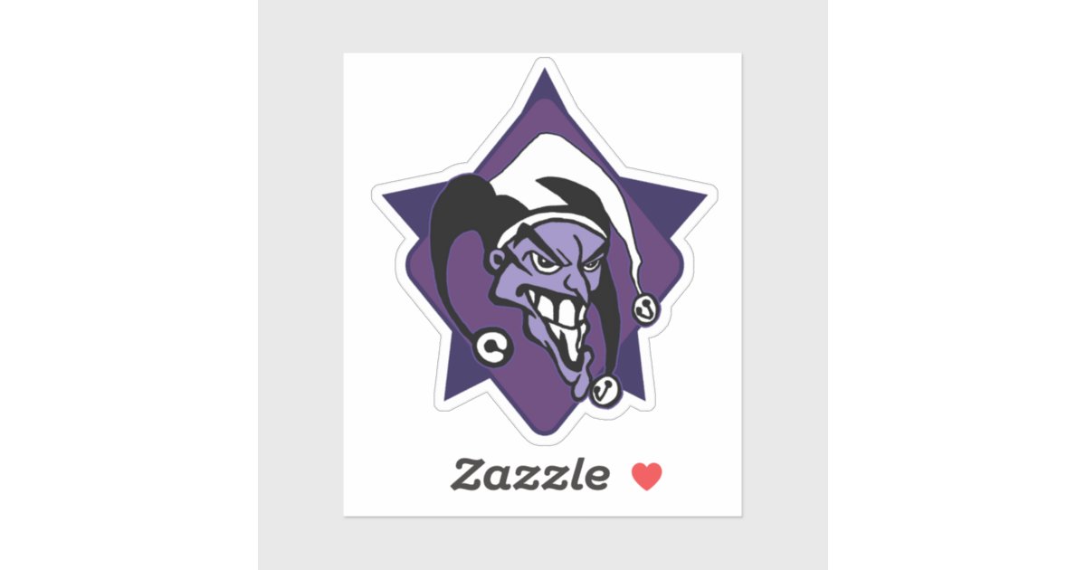 Insane Jester logo sticker | Zazzle