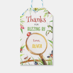 Insect Bugs Birthday Thank You Tag | Zazzle