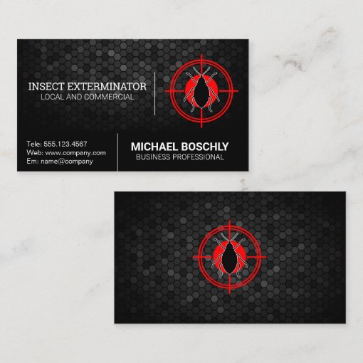 Insect Exterminator Logo | Pest Control Business Card | Zazzle