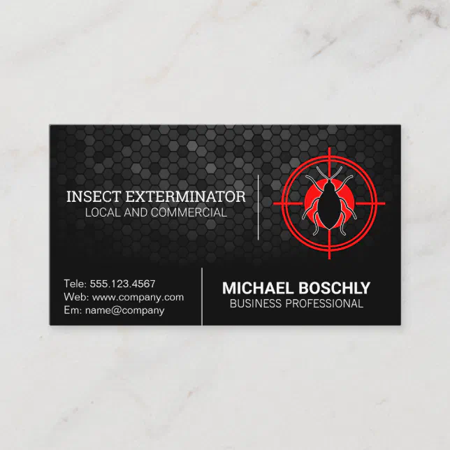 Insect Exterminator Logo | Pest Control Business Card | Zazzle