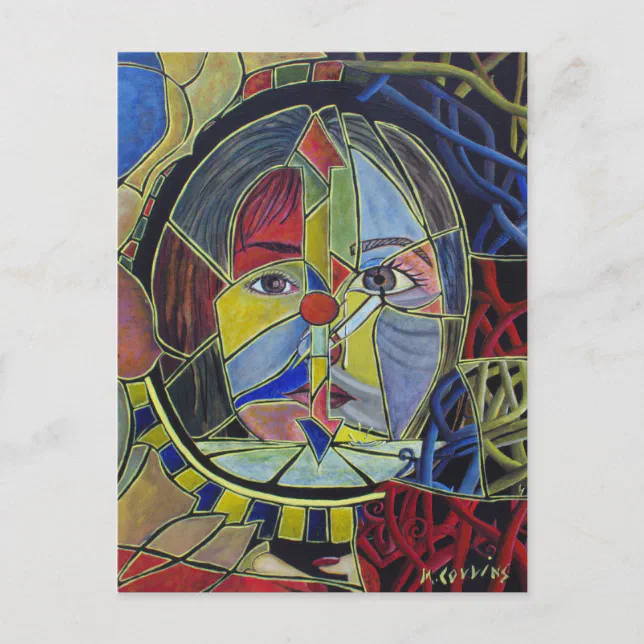 Insecure Vanity Abstract Art Postcard | Zazzle