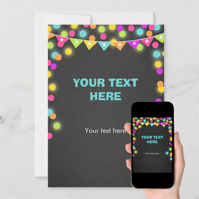 Insert card Neon Glow in the Dark Table sign Tag | Zazzle