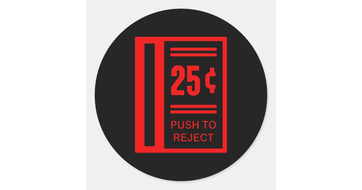 Insert Coin To Play Arcade Video Game Classic Round Sticker | Zazzle