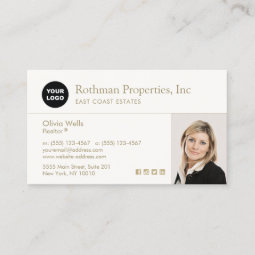 Insert Logo Real Estate Agent Photo | Zazzle