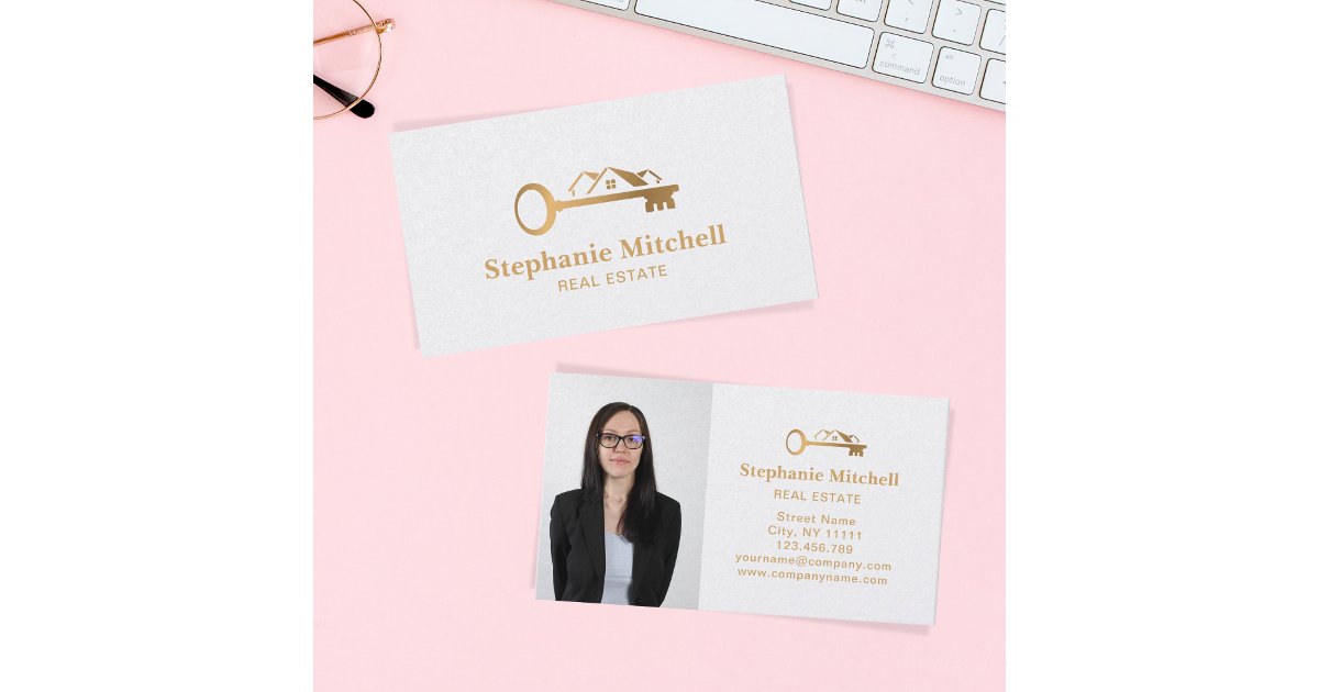 Insert Photo Real Estate Realtor Key House Gold | Zazzle