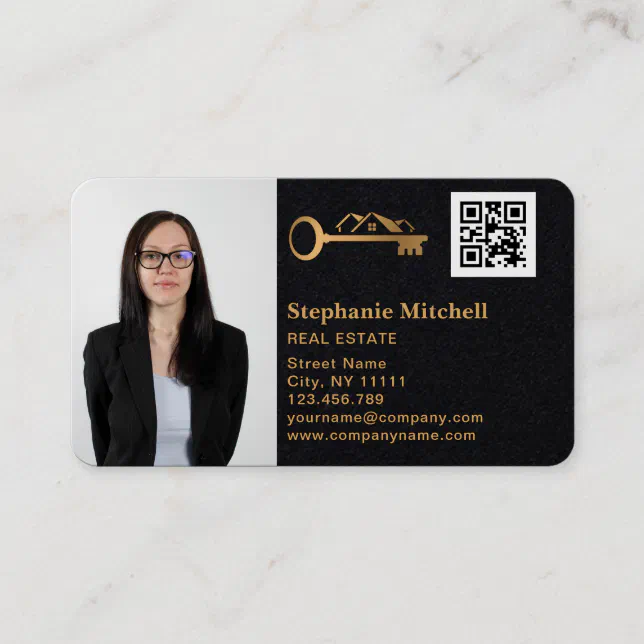 Insert Photo Real Estate Realtor Key House QR Code | Zazzle