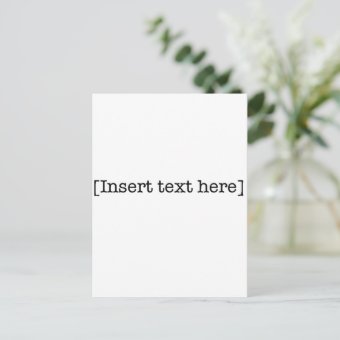 insert text here postcard | Zazzle