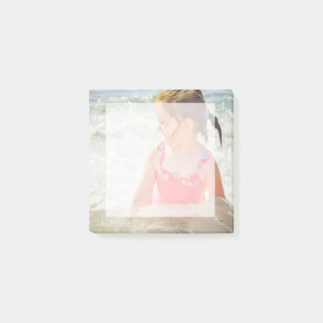 Insert your own photo- square post-it notes | Zazzle