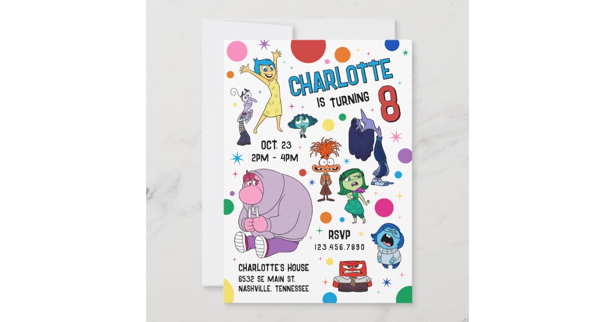 Inside Out 2 Birthday Invitation | Zazzle