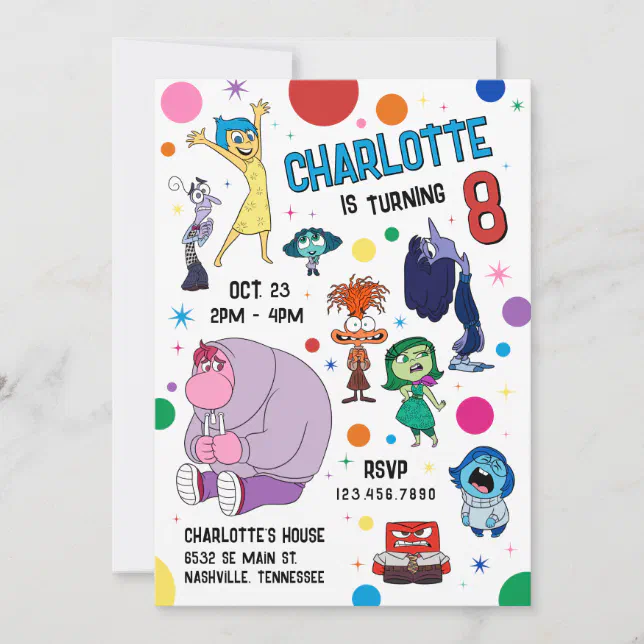 Inside Out 2 Birthday Invitation | Zazzle