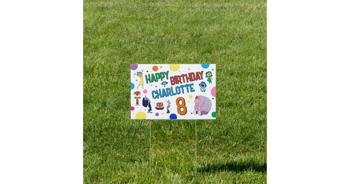 Inside Out 2 Birthday Sign | Zazzle