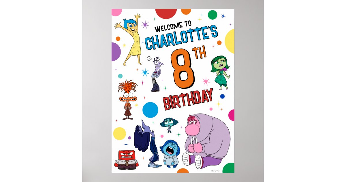Inside Out 2 Birthday Welcome Sign | Zazzle