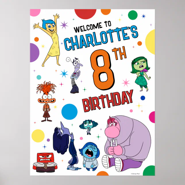 Inside Out 2 Birthday Welcome Sign | Zazzle