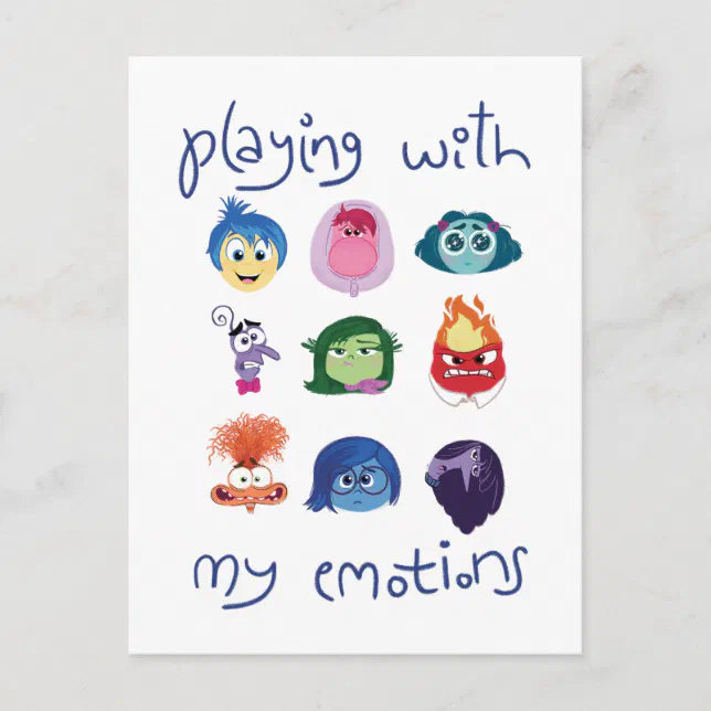 Inside Out 2 Playing With My Emotions Graphic Postcard | Zazzle