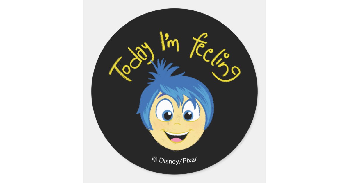 Inside Out 2 Today I’m Feeling Joy Graphic Classic Round Sticker | Zazzle