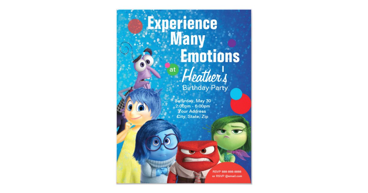 Inside Out Birthday Invitation | Mimoprints