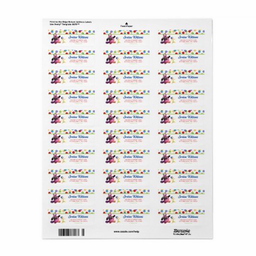 Inside Out Birthday Label | Zazzle