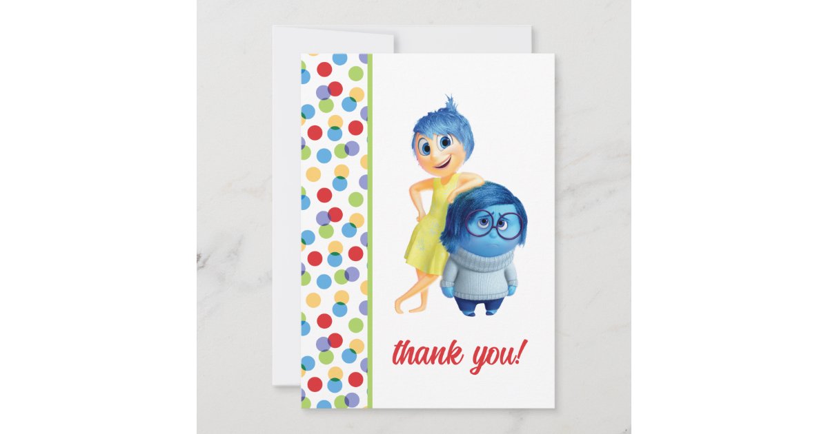 Inside Out Birthday Thank You Card | Zazzle