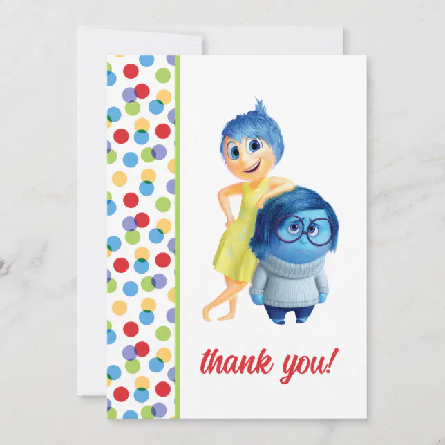 Inside Out Birthday Thank You Card | Zazzle