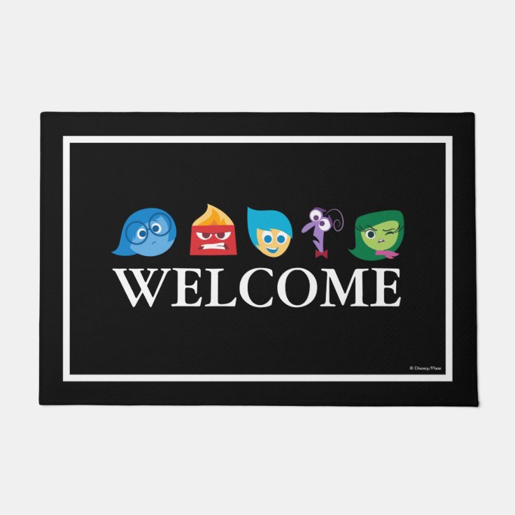 Inside Out Character Icons | Welcome Doormat | Zazzle