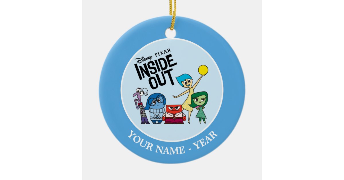 Inside Out | Characters and Inside Out Logo Ceramic Ornament | Zazzle