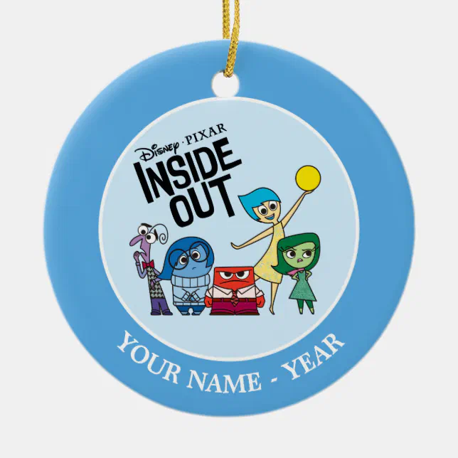 Inside Out | Characters and Inside Out Logo Ceramic Ornament | Zazzle