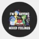 Inside Out I'M Having Mixed Feelings Classic Round Sticker | Zazzle