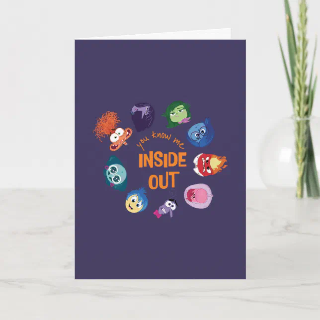 Inside Out You Know Me Inside Out Character Circle Card | Zazzle