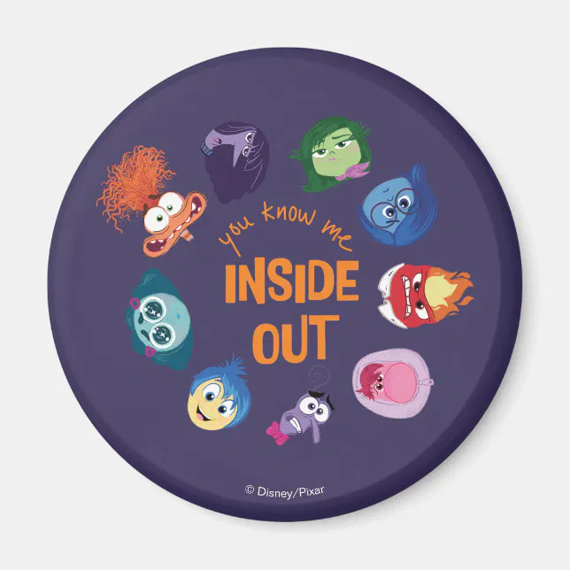 Inside Out You Know Me Inside Out Character Circle Magnet | Zazzle