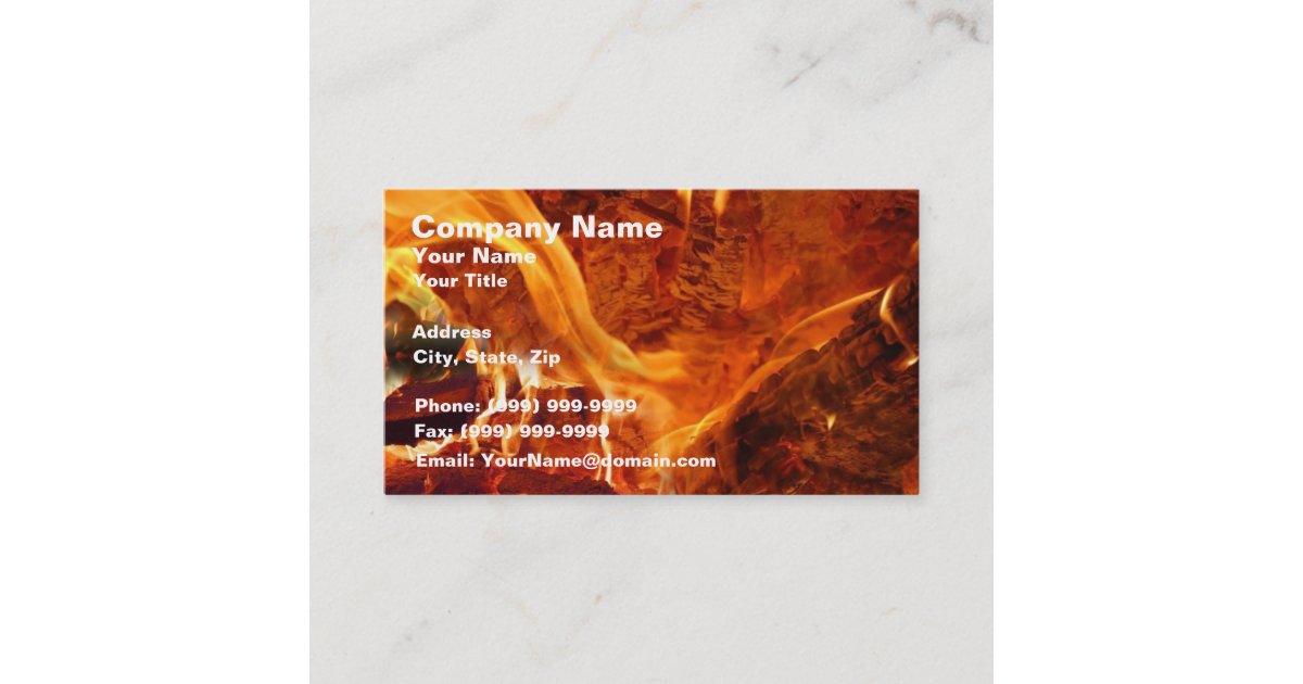 Inside the Fire Business Card | Zazzle