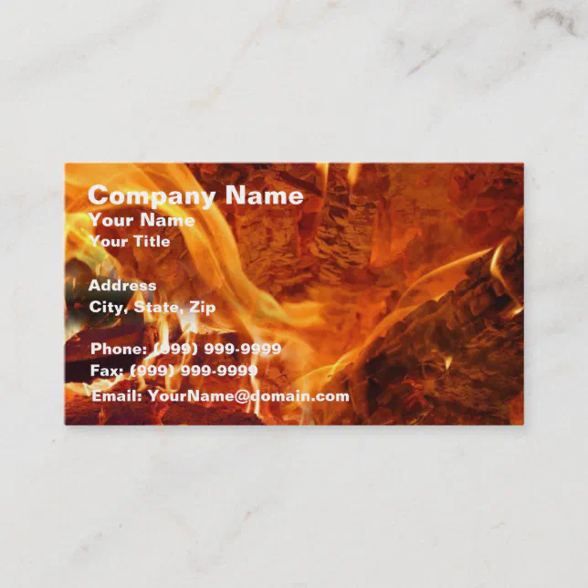 Inside the Fire Business Card | Zazzle