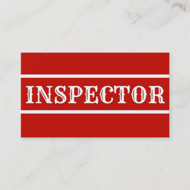 Inspector Business Card | Zazzle