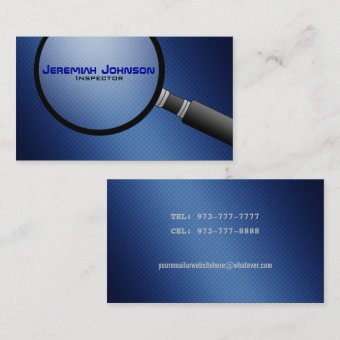 Inspector Business Cards | Zazzle