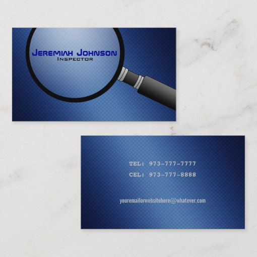Inspector Business Cards | Zazzle