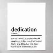 Inspiration Dedication Quote Poster | Zazzle