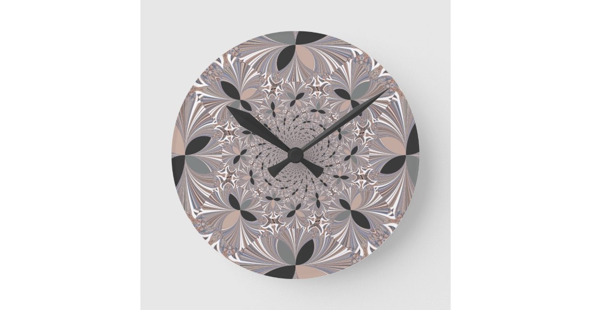 Inspiration Flower Round Clock | Zazzle