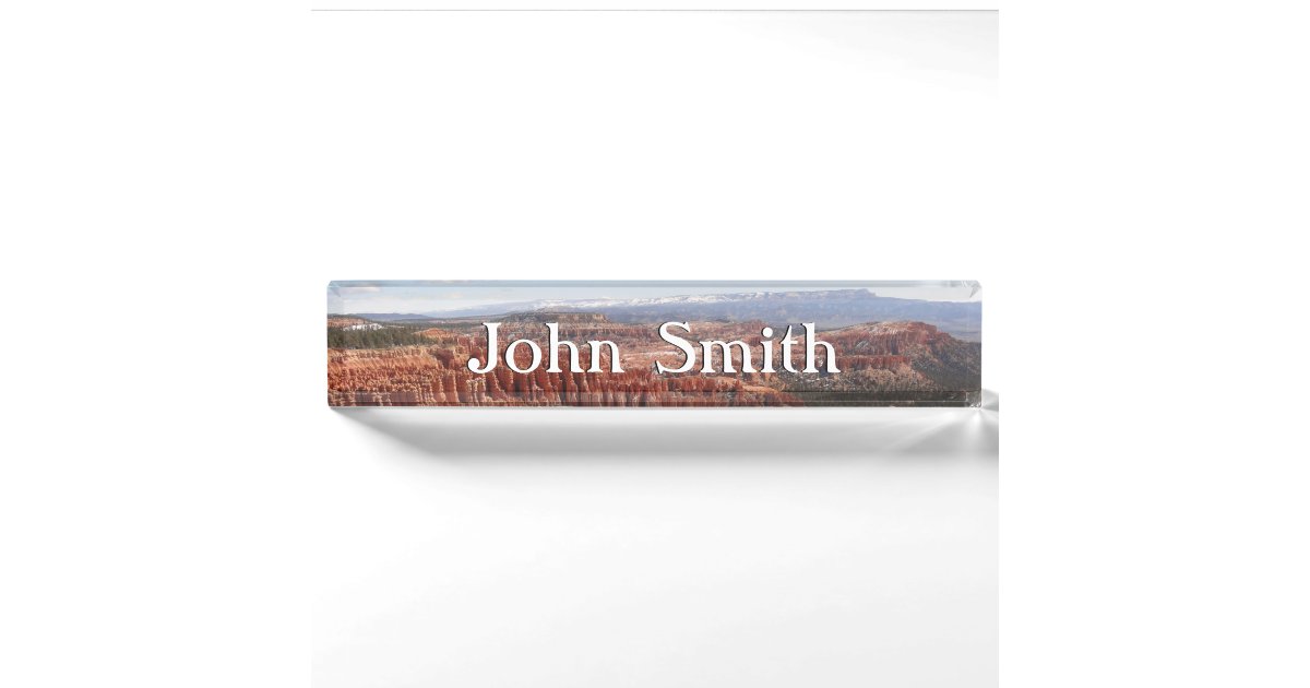 Inspiration Point at Bryce Canyon I Desk Name Plate | Zazzle