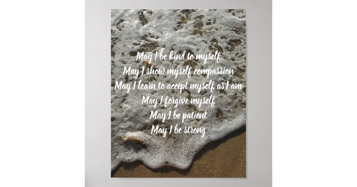 Inspiration Self-Compassion Poster Print Decor | Zazzle
