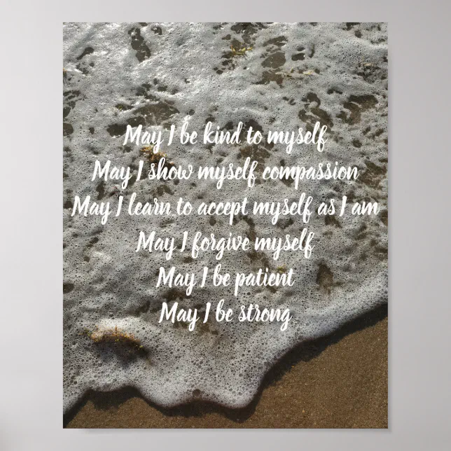 Inspiration Self-Compassion Poster Print Decor | Zazzle