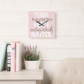 Inspiration Your Voice Matter Motivation Quote Square Wall Clock | Zazzle